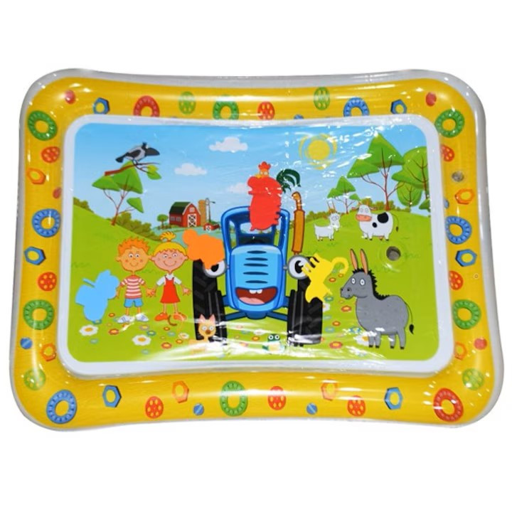 Vízzel tölthető interaktív baba matrac, hasalómatrac, farm