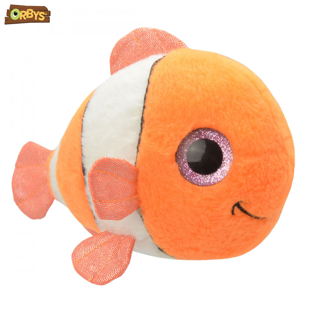 Plüss Bohóchal, Üvegszemű, 20 cm